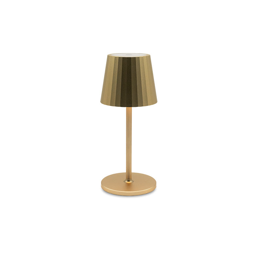 Modern Pleated LED Lamp Gold Small – AB Lifestyle